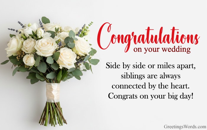 100+ Best Wedding Greetings Wishes for Siblings: Heartfelt Lines